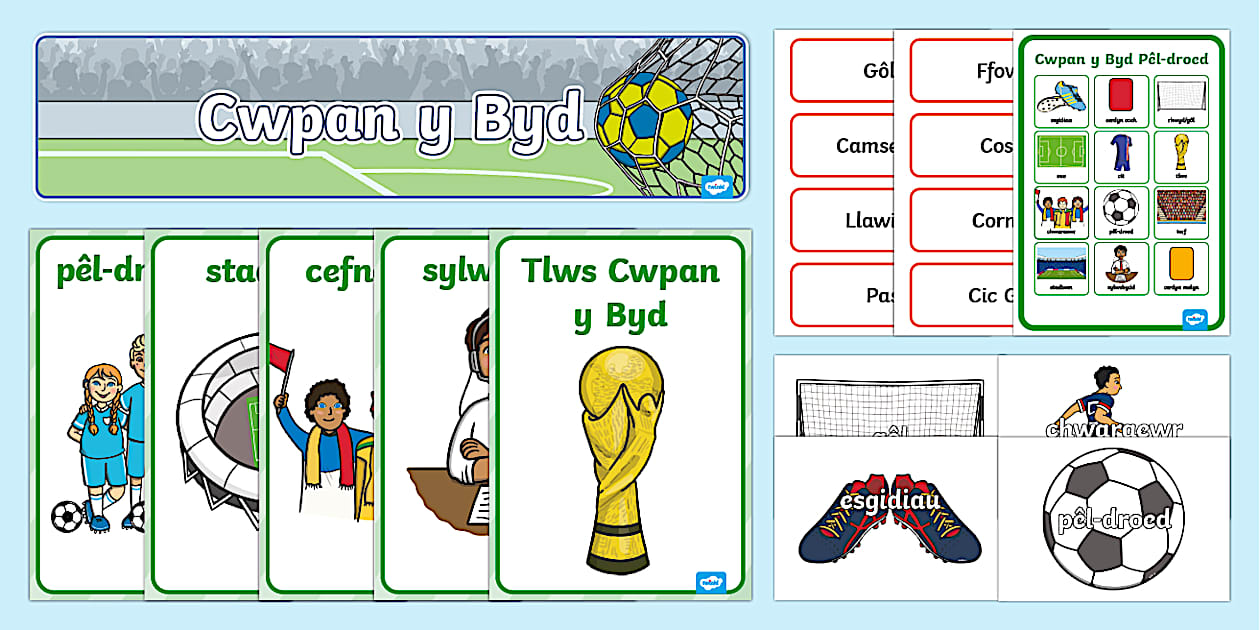 Pecyn Arddangos Cwpan y Byd (teacher made) - Twinkl