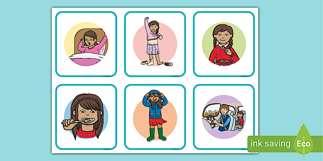 6 Step Sequencing Cards Going To School (teacher made)