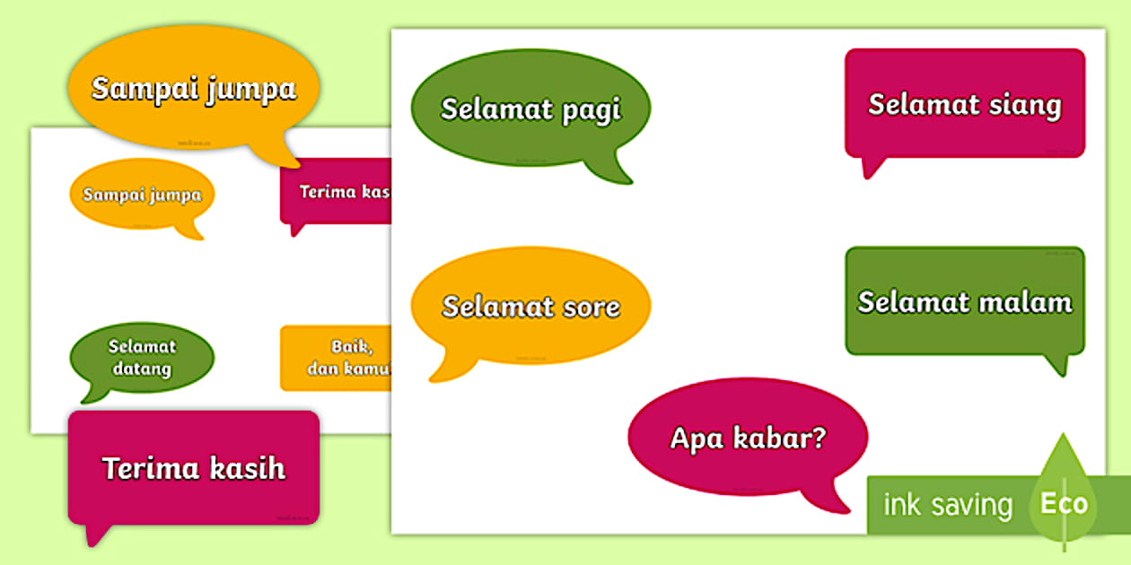 SA Greetings Visual Aid Indonesian (teacher made) - Twinkl