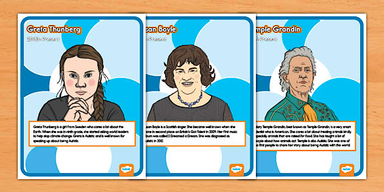 Remarkable Autistic People Primary Posters - Twinkl