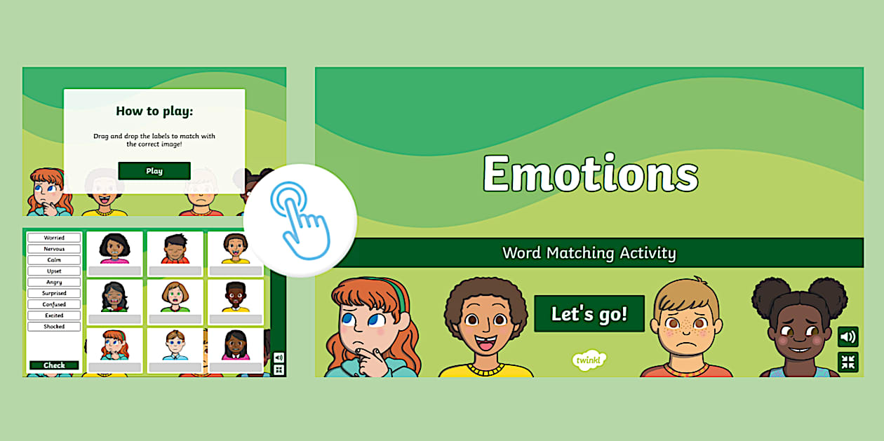 Interactive Emotions Matching Game (teacher made) - Twinkl