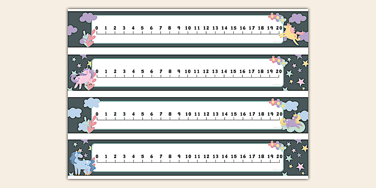 👉 Unicorn-Themed Number Line - Twinkl