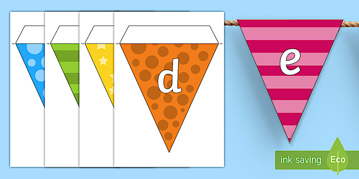 Multicolour Alphabet Display Bunting (teacher made) - Twinkl