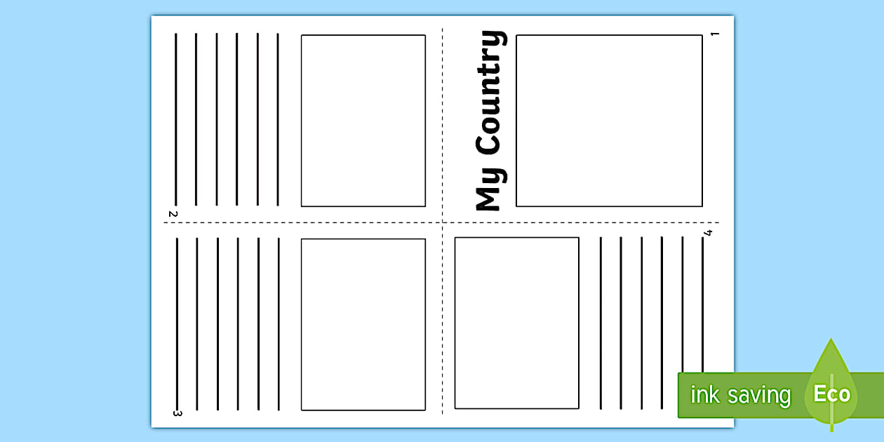 My Country Mini Book (teacher made) - Twinkl