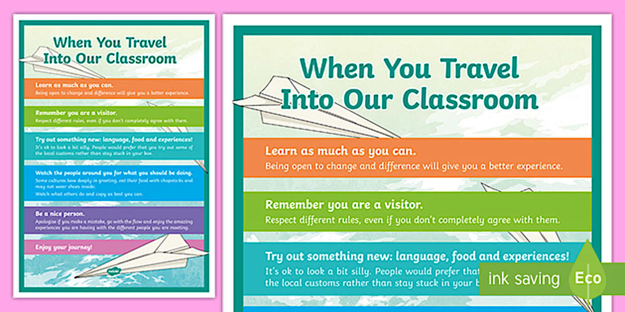 When You Travel into Our Classroom Display Poster - Twinkl