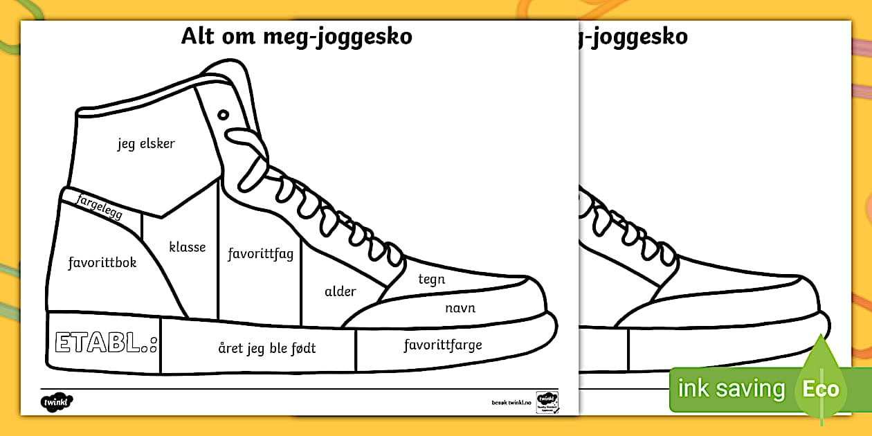 Lite forberedelser - bli kjent-joggesko (teacher made)