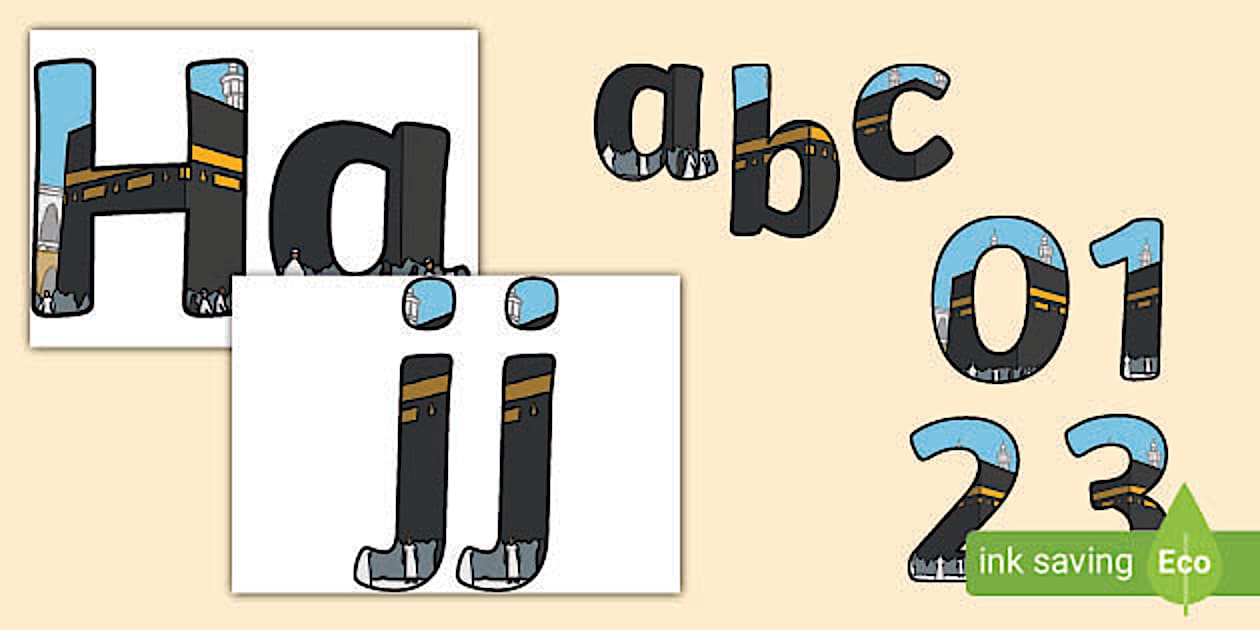 KS1 Muslim Hajj Display Lettering (teacher made) - Twinkl