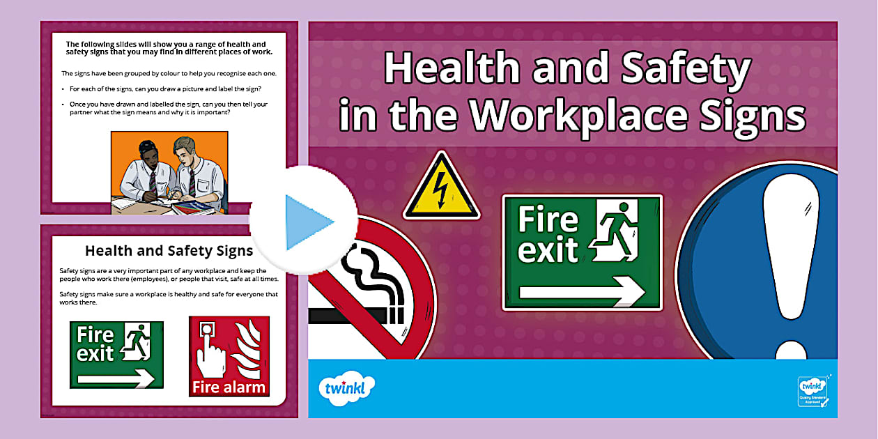 Older Learners: Health and Safety in the Workplace Signs Information