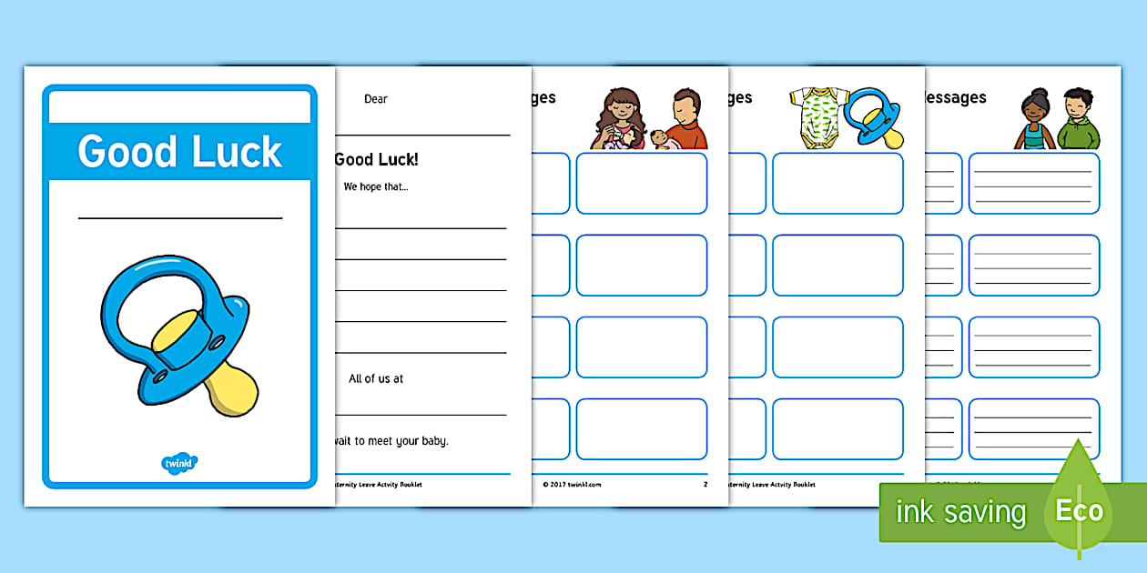 Editable Maternity Leave Blue Activity Booklet - Twinkl
