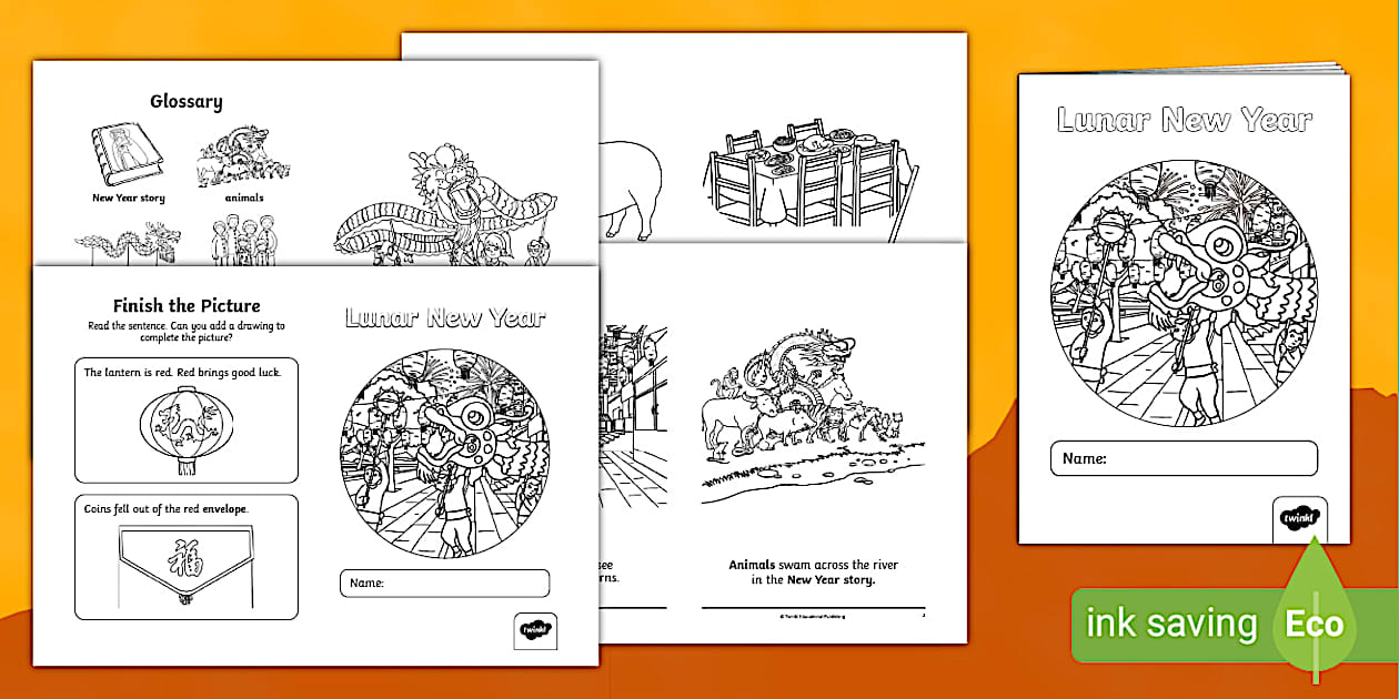 Read and Colour Booklet: Lunar New Year (teacher made)