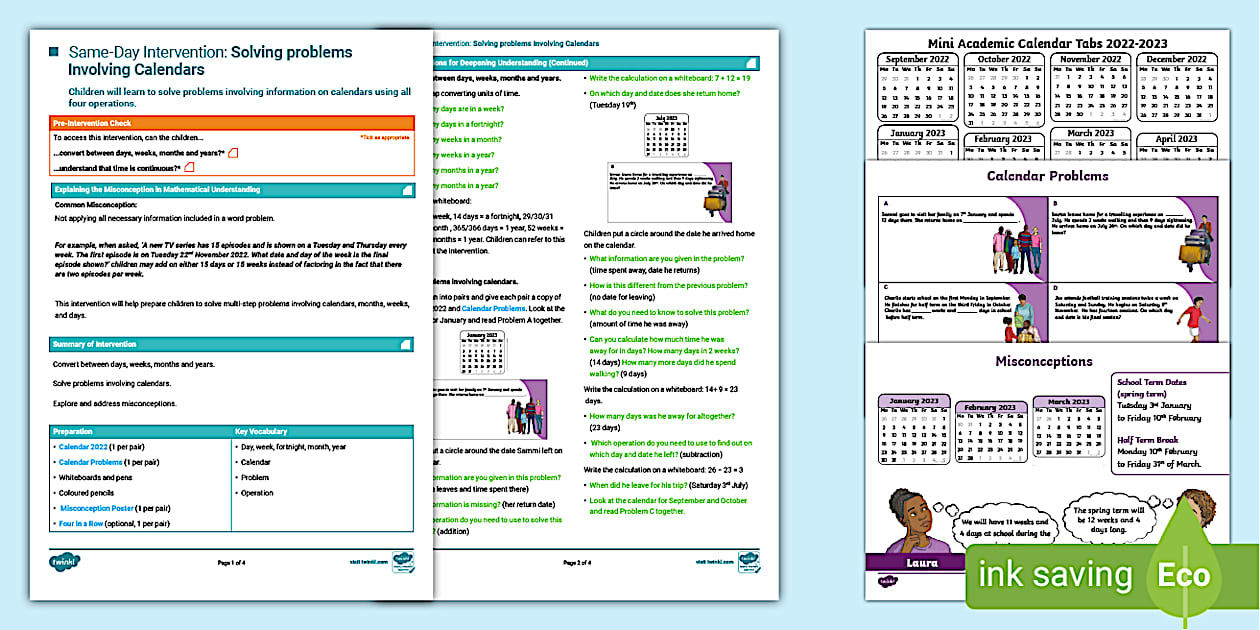 👉 Y5 Maths Intervention: Solving Problems Involving Calendars