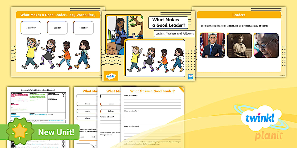 What is a leader? Year 2 Lesson 1 Lesson Pack (teacher made)