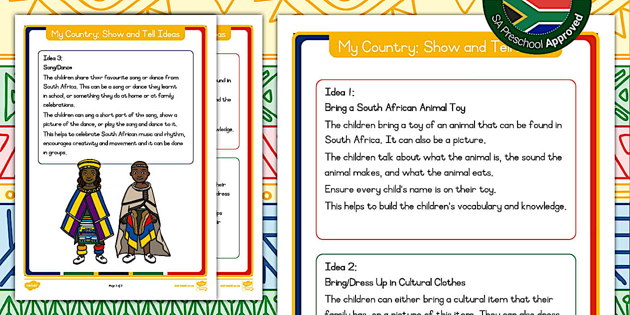 My Country: Show and Tell Ideas (teacher made) - Twinkl
