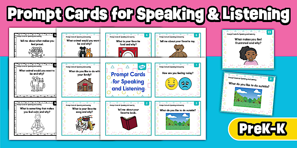 Oral Language Prompt Cards for Speaking and Listening