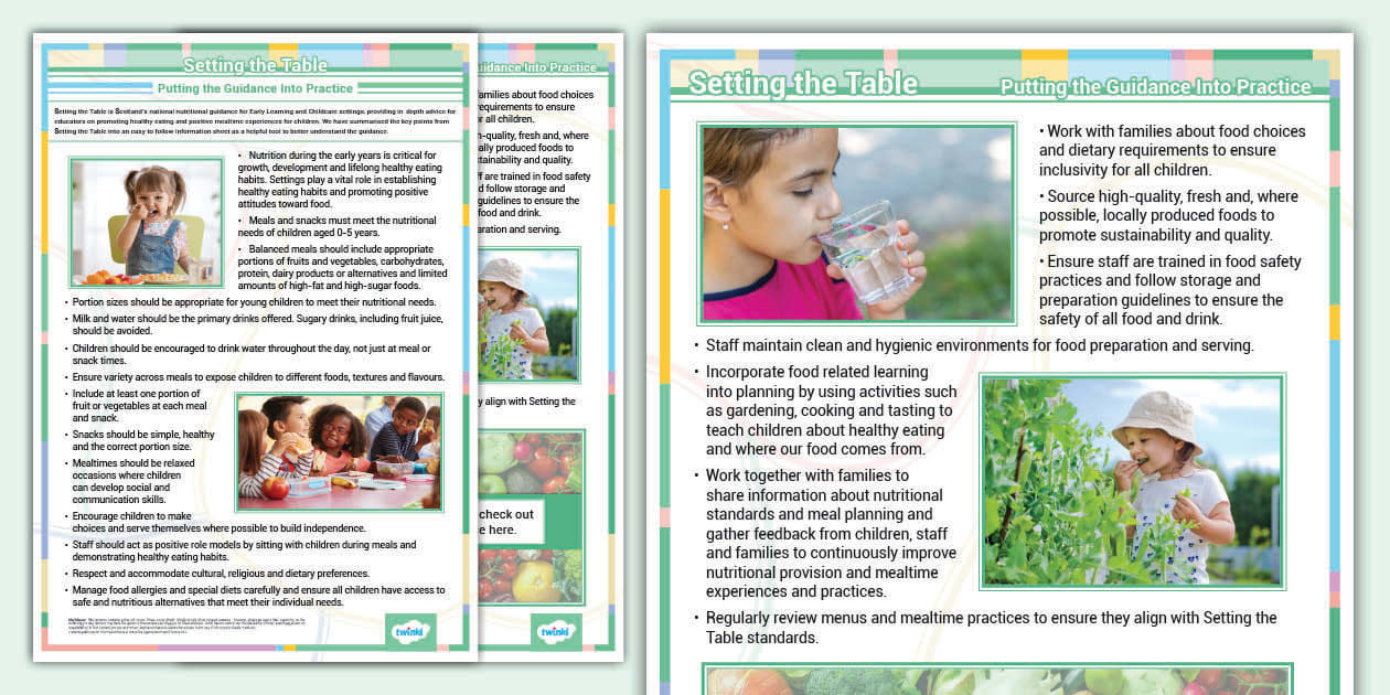 Setting the Table Information Sheet (teacher made) - Twinkl