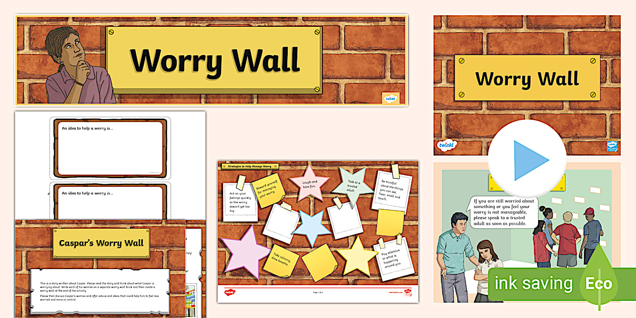 Worry Wall KS2 Resource Pack - Wellbeing - Twinkl Life