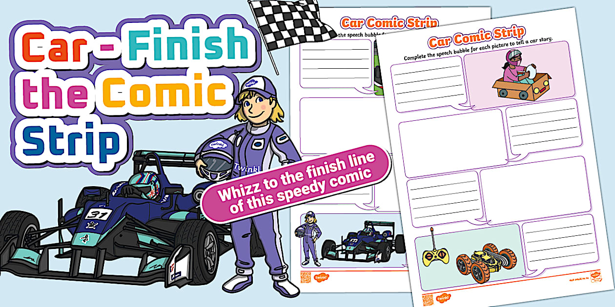 * NEW * Home Language - Car - Finish the Comic Strip Worksheet
