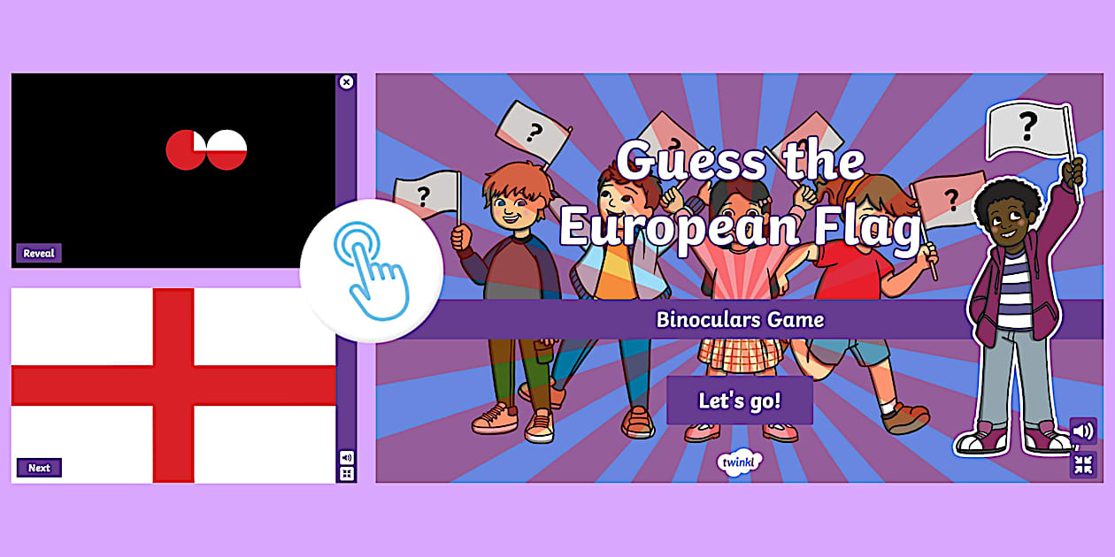 Guess the European Flag Interactive Binoculars Game - Twinkl