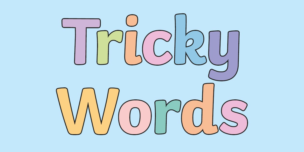 Tricky Words Multi coloured Display Lettering - Twinkl