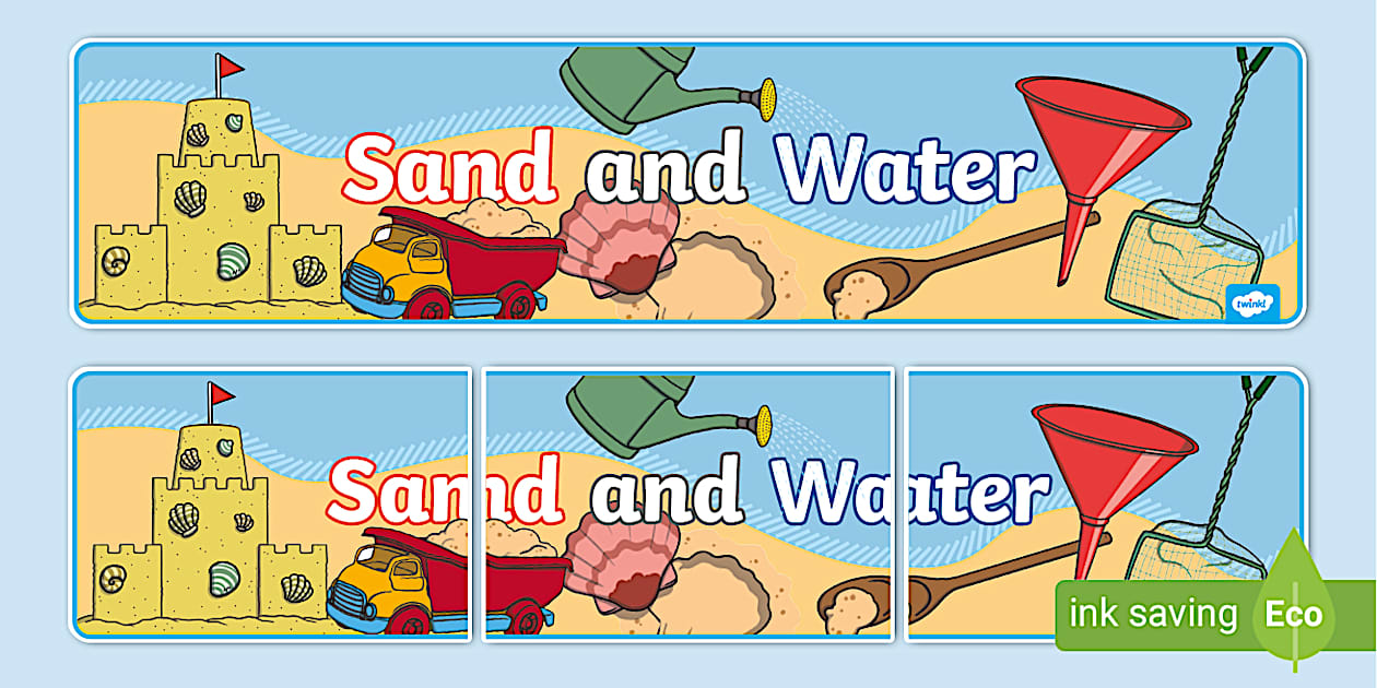 Sand and Water Display Banner (teacher made) - Twinkl