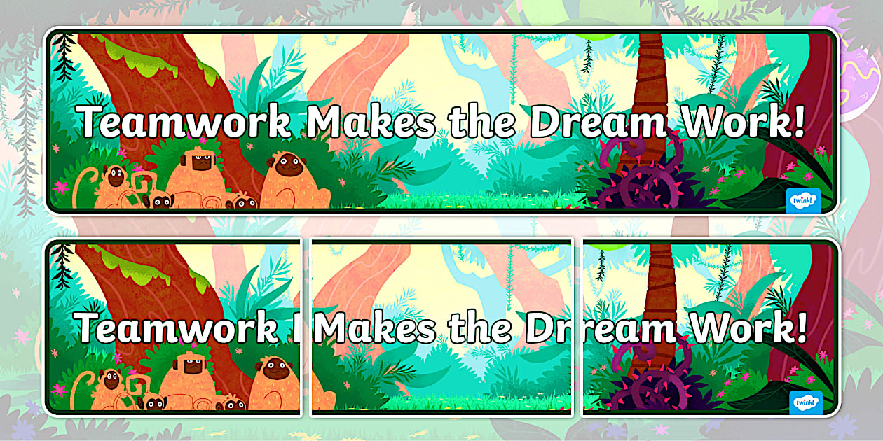 Banana Drama in the Jungle - Teamwork Banner (teacher made)
