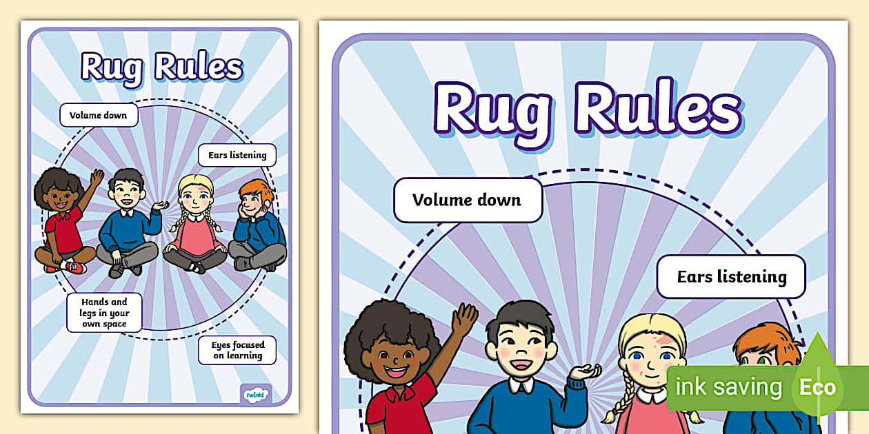Rug Rules Display Poster (teacher made) - Twinkl