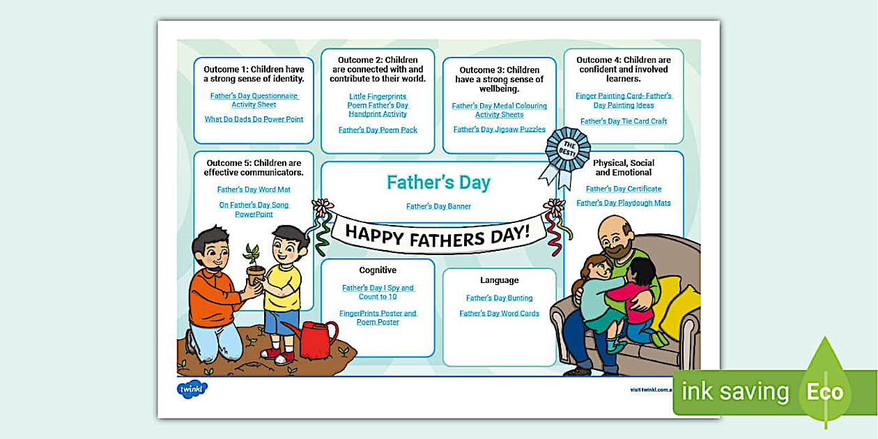 Father's Day Topic Planner (teacher made) - Twinkl