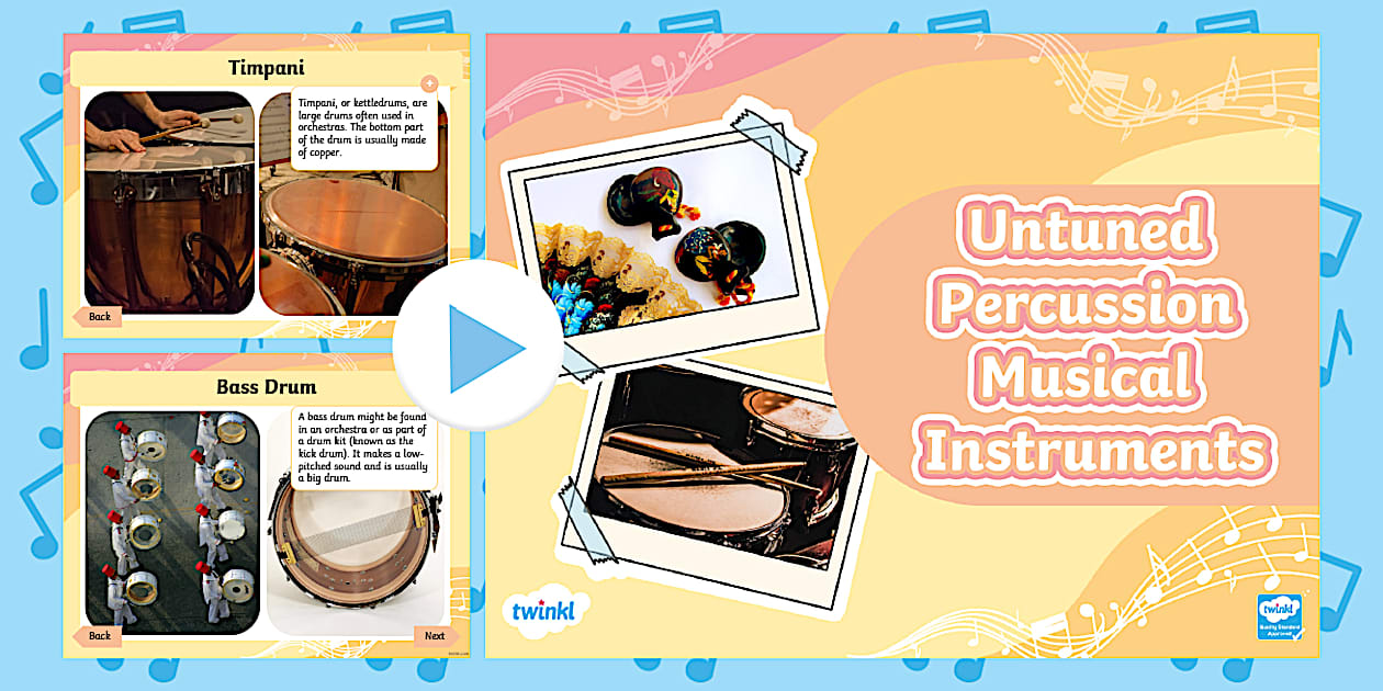 👉 Untuned Percussion Musical Instrument Photo Powerpoint