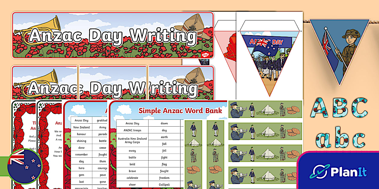 Phase 1 Writing: Anzac Day Poetry Optional Display Resources