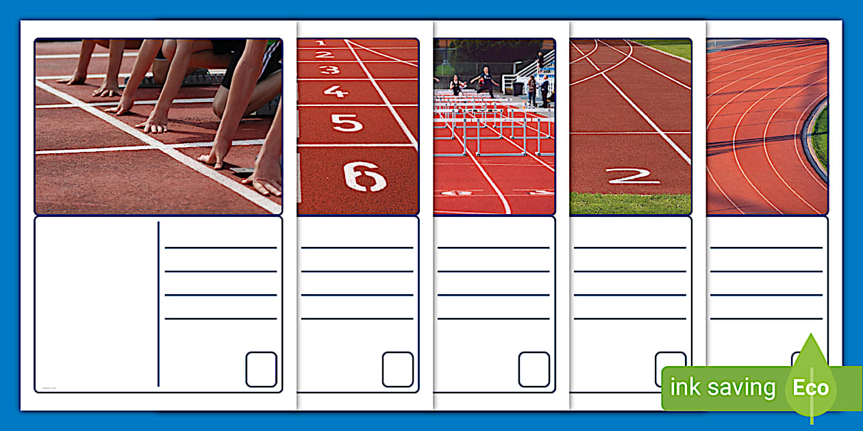 Track & Field Postcard | Twinkl | Stationery | PE | KS1