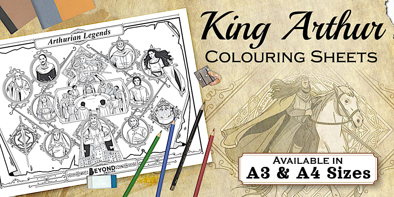 King Arthur Colouring Sheets