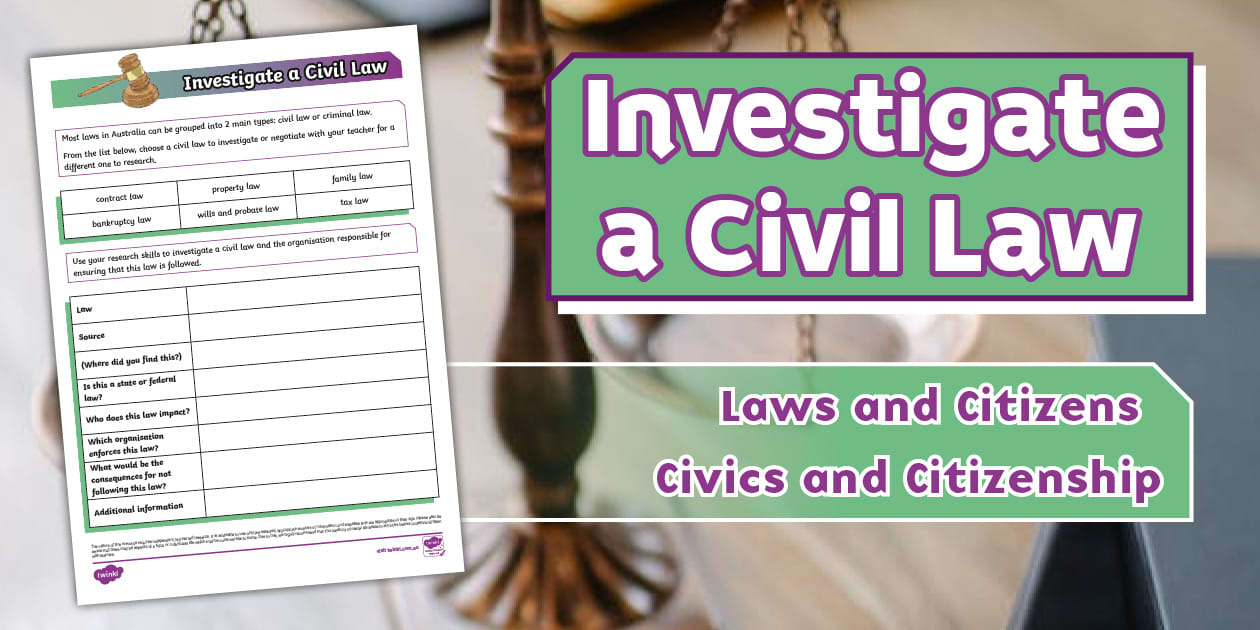 Investigate a Civil Law Research Activity