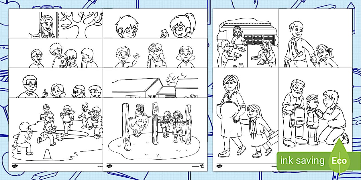 School Themed Colouring Pages (teacher made) - Twinkl