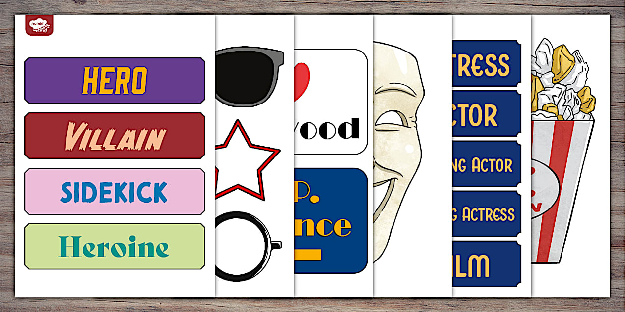 Movie Night Photo Booth Props | Twinkl Party