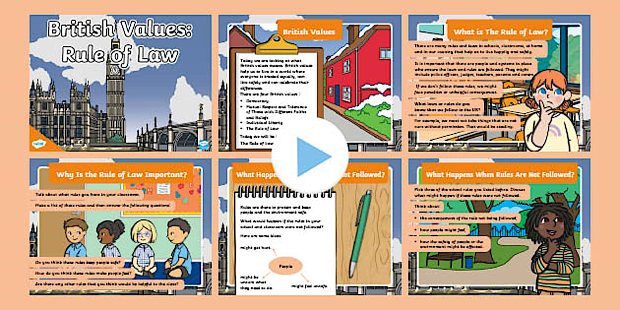 British Values: Rule of Law KS1 PowerPoint (teacher made)