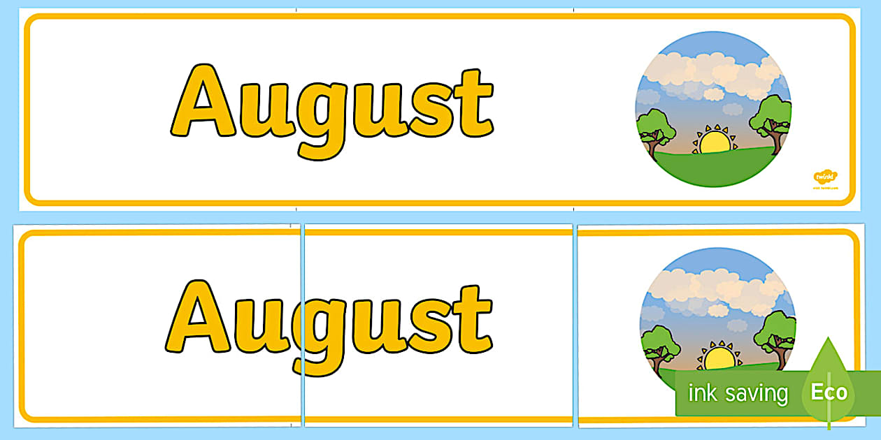 August Banner (teacher made) - Twinkl