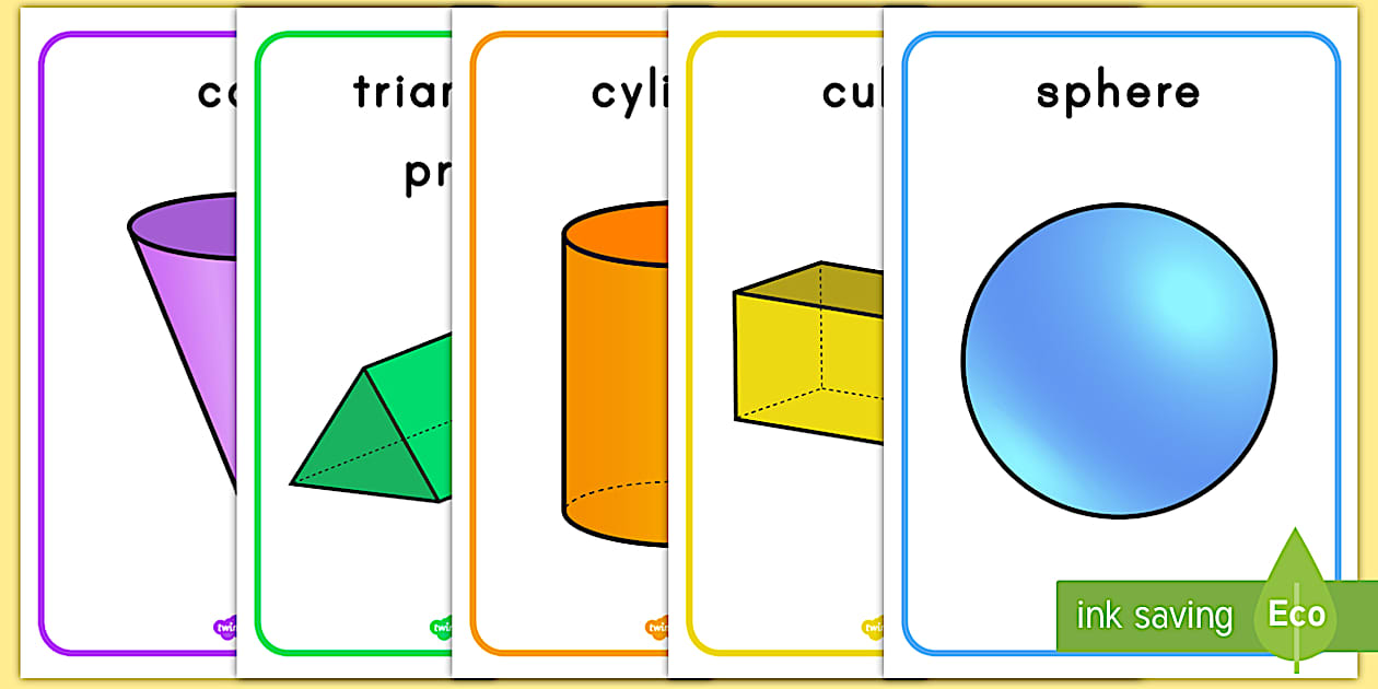 3D Shape Posters | Maths Resource (professor feito) - Twinkl