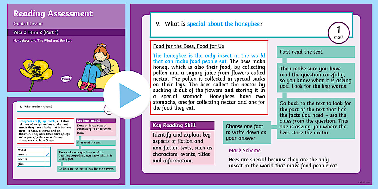 Year 2 Term 2 Paper 1 Reading Assessment Guided Lesson PowerPoint