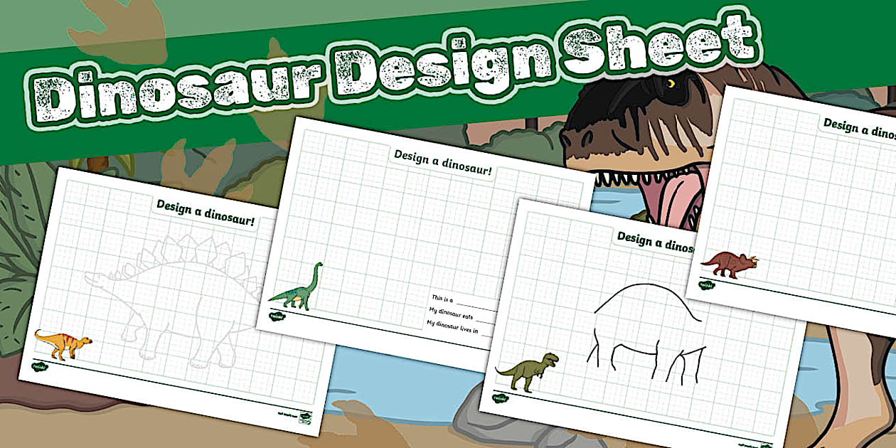 Dinosaur Park Design Sheets | Twinkl
