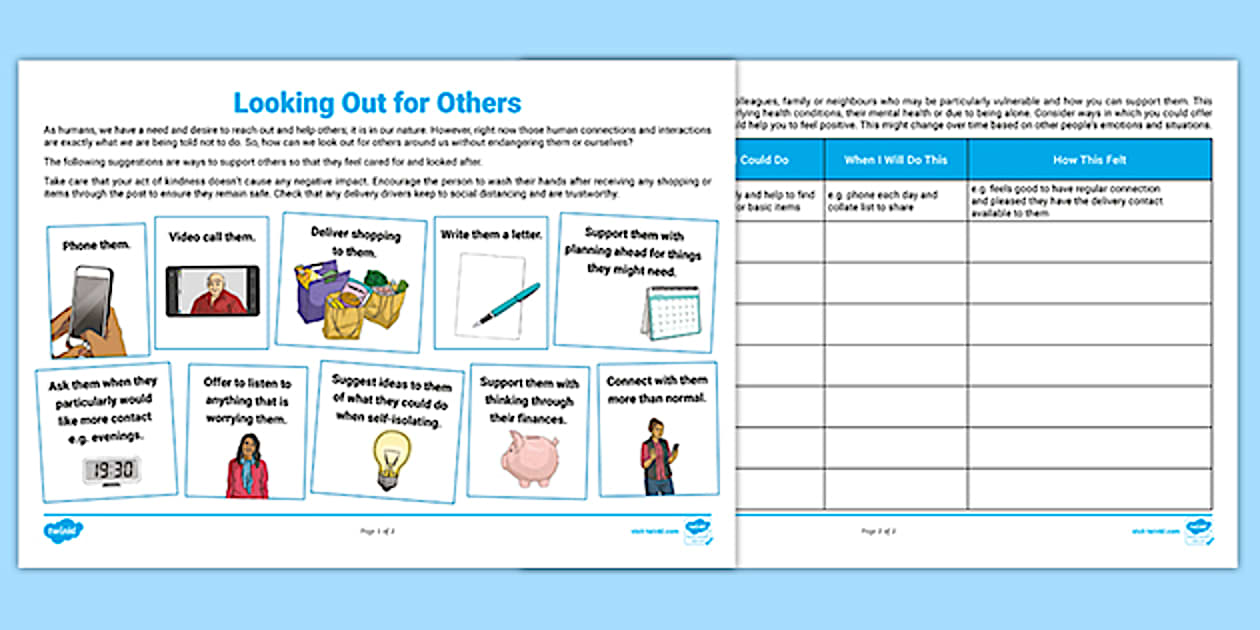 Adult Wellbeing Looking Out for Others - Parental Wellbeing
