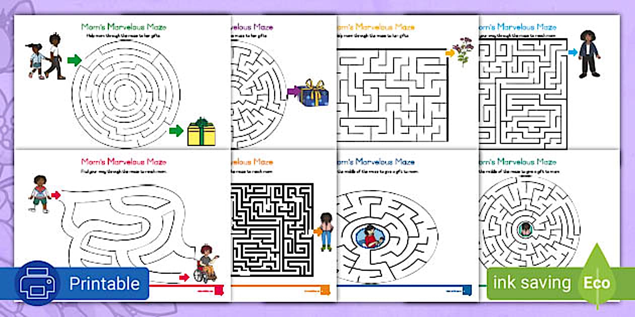 Mom's Marvelous Maze Pack (teacher made) - Twinkl