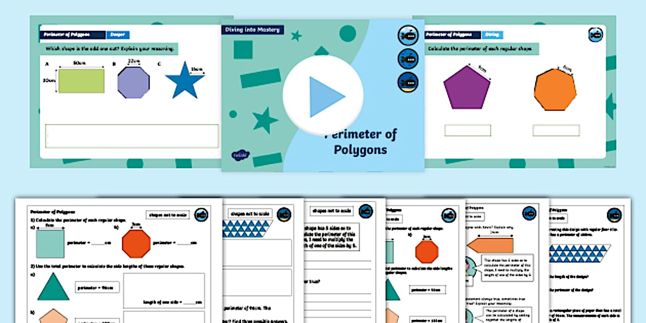 👉 Y5 DiM: Step 3 Perimeter of Polygons Teaching Pack