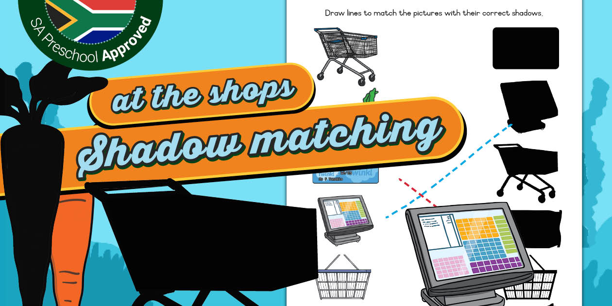 Preschool: At the Shops- Shopping Shadow Match