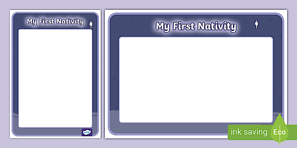 First Nativity Selfie Frame - Twinkl - KS1