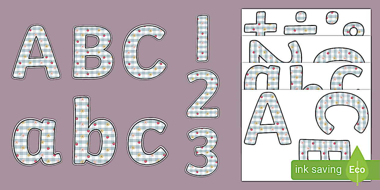 Checkered Charm Display Lettering (teacher made) - Twinkl