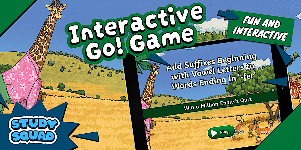 Add Suffixes to Words Ending in '-fer' KS2 English Game
