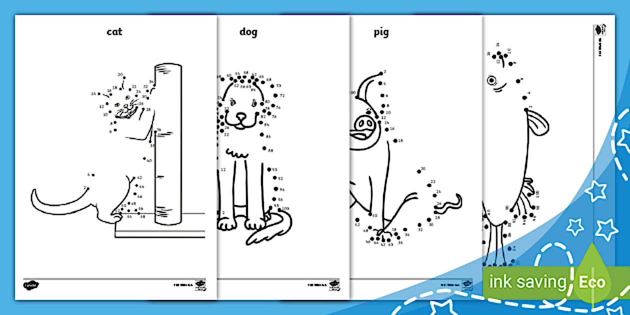 👉 Dot to Dot Animals: Counting in Twos (Ages 5 - 6)