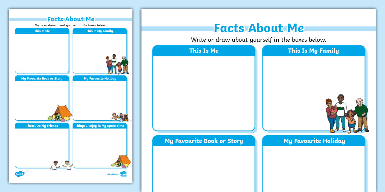 Facts About Me Worksheet (teacher made) - Twinkl