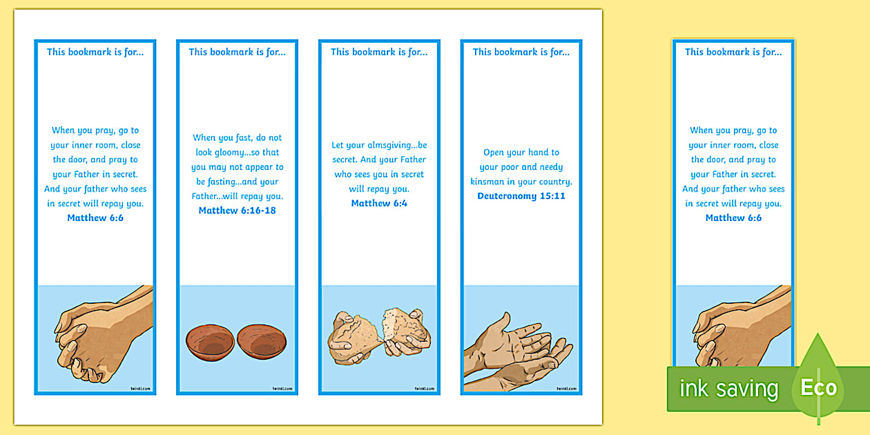 Editable Lent Bookmarks (professor feito) - Twinkl