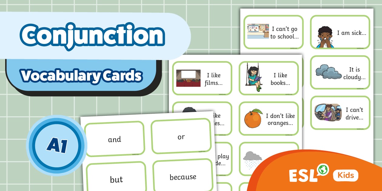 ESL Conjunction Activity Cards {Kids A1}